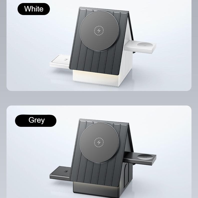 House shape design 3 in 1 magnetic wireless charger stand